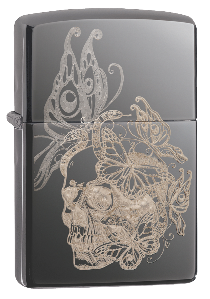 ZIPPO | briquet tempête Skull Butterfly Design | Zippo Ireland